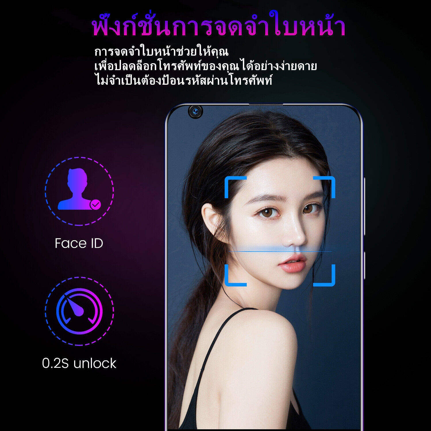 oqqo Rino6 Pro 5G สมาร์ทโฟนหน่วยความจำ 8G+256G จอ 7.5นิ้ว HD เต็มหน้าจอ ...
