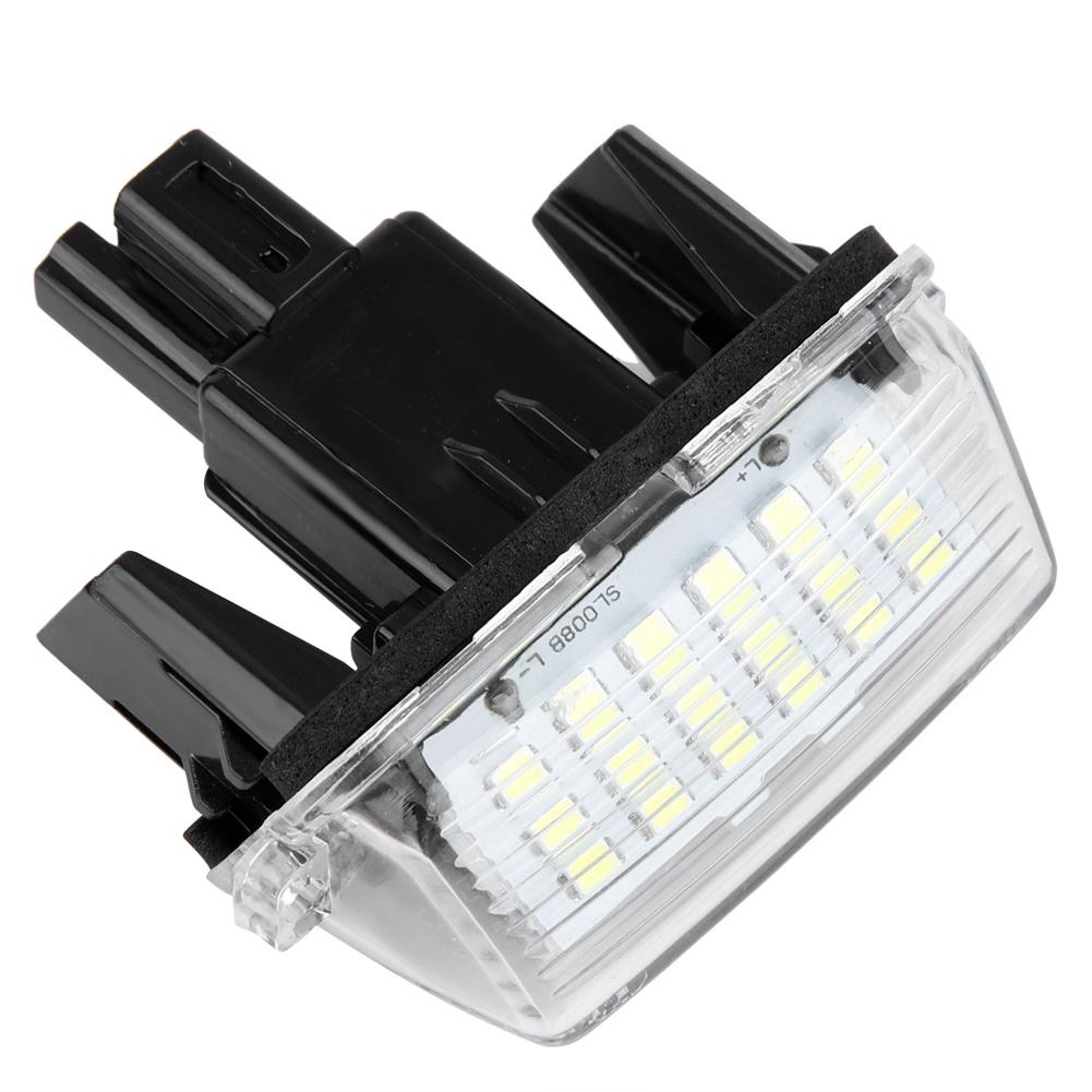 【ราคาต่ำสุด】2 LED License Lamp pcs 18 ลูกปัดนำป้ายทะเบียนรถ LED แผ่น ...