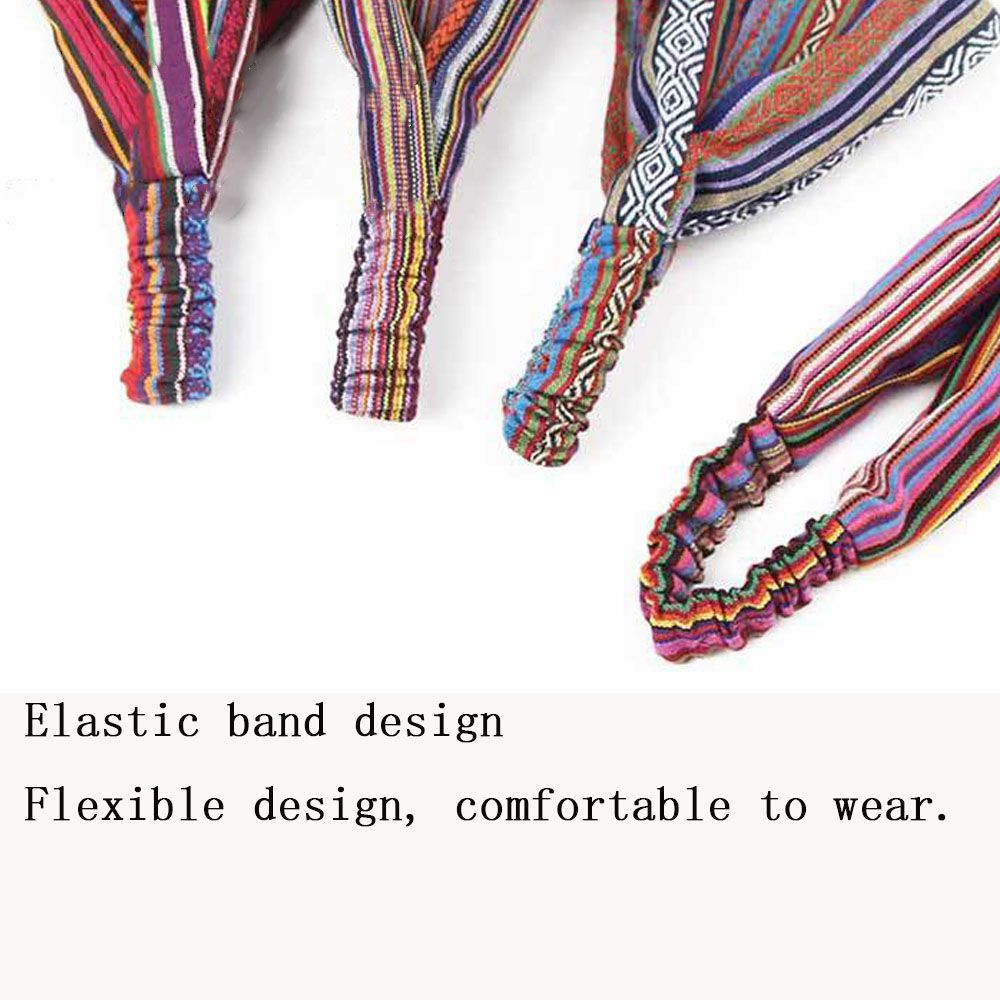 Trend Elastic Hair Bands Fashion Striped Headband Wide Head Wrap Turban ...