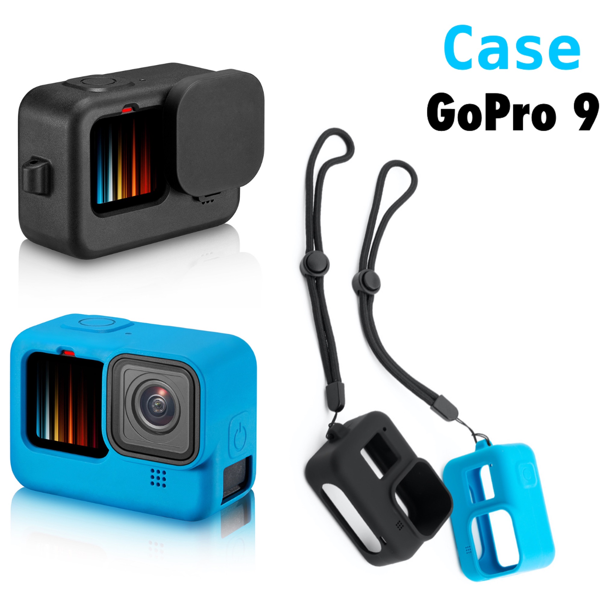 Silicon case Gopro Hero 9 10 11 เคสซิลิโคนนิ่ม ฝาปิดเลนส์ สายคล้องแขน ...