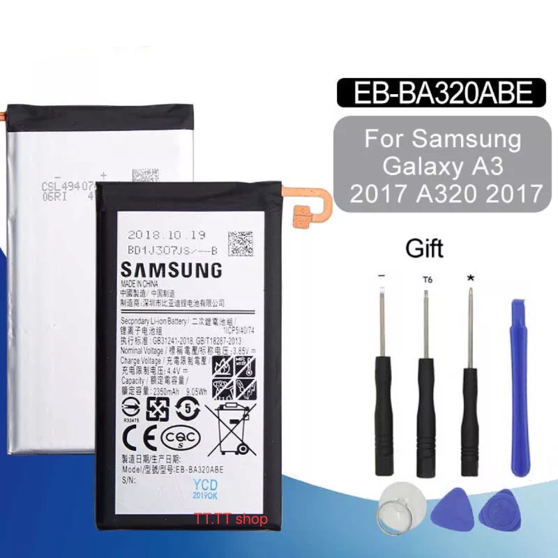 แบตเตอรี่ แท้ Samsung Galaxy A3 2017 A320 2017 EB-BA320ABE แถมชุดถอดแบต ...