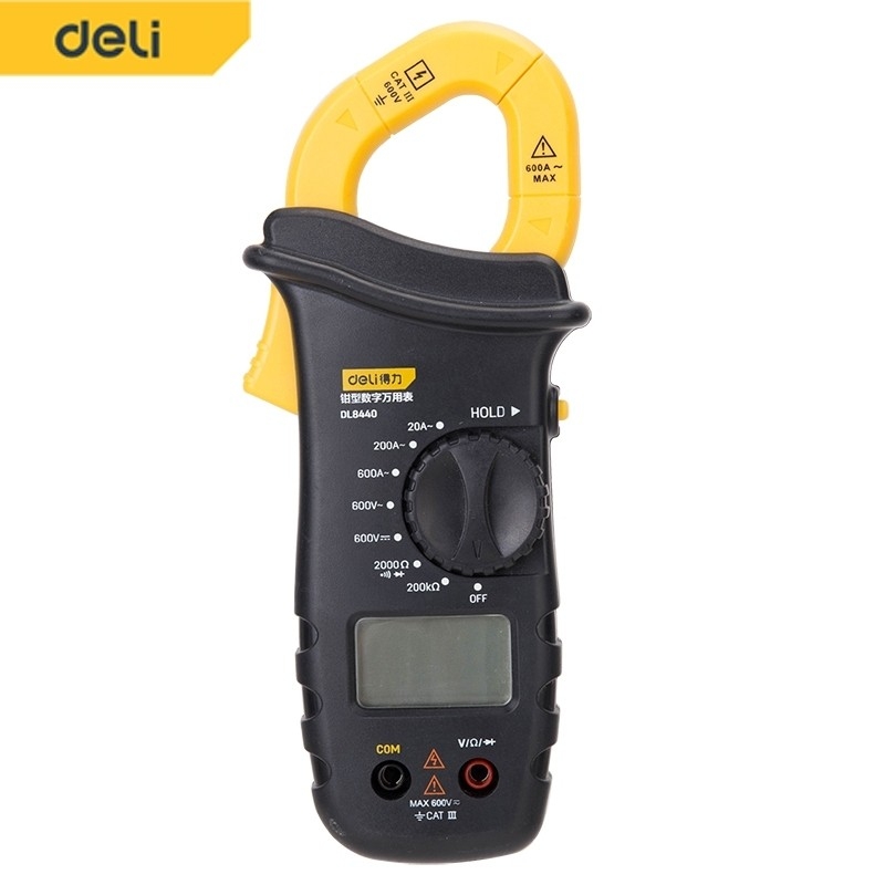 Deli ดิจิตอลแคลมป์มิเตอร์ AC DC มิเตอร์ดิจิตอล เครื่องวัดแรงดันไฟฟ้า แค ...