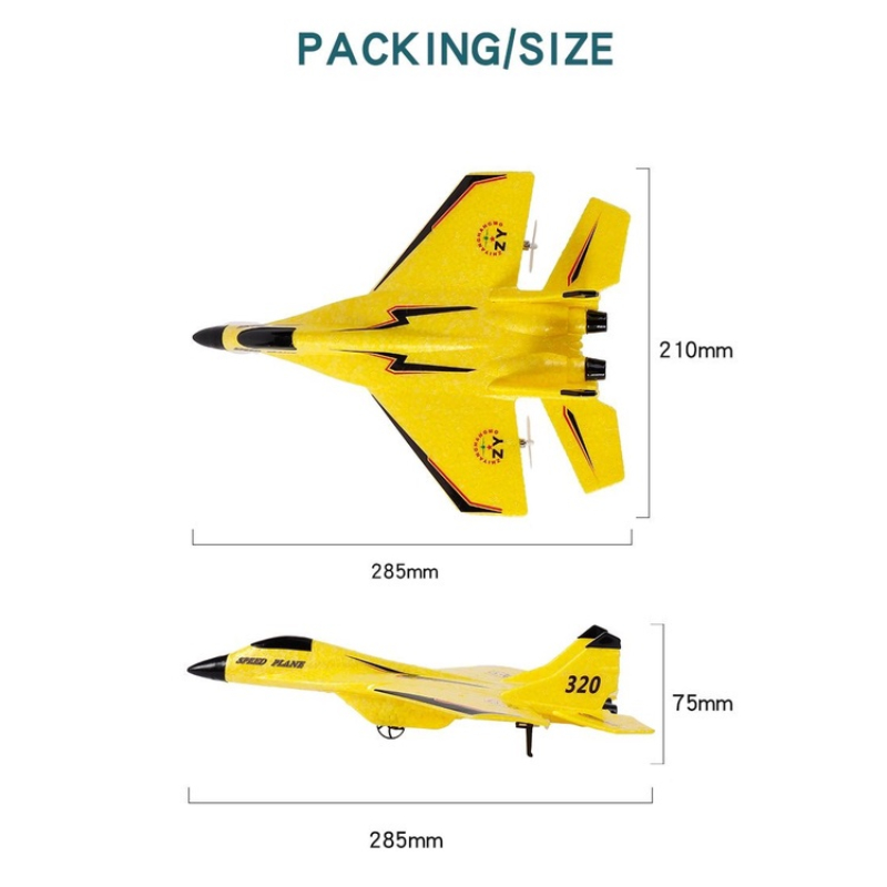 2.4G 2 Channel Rc Aircraft RC Airplane for Beginners and Men MiG 320 ...