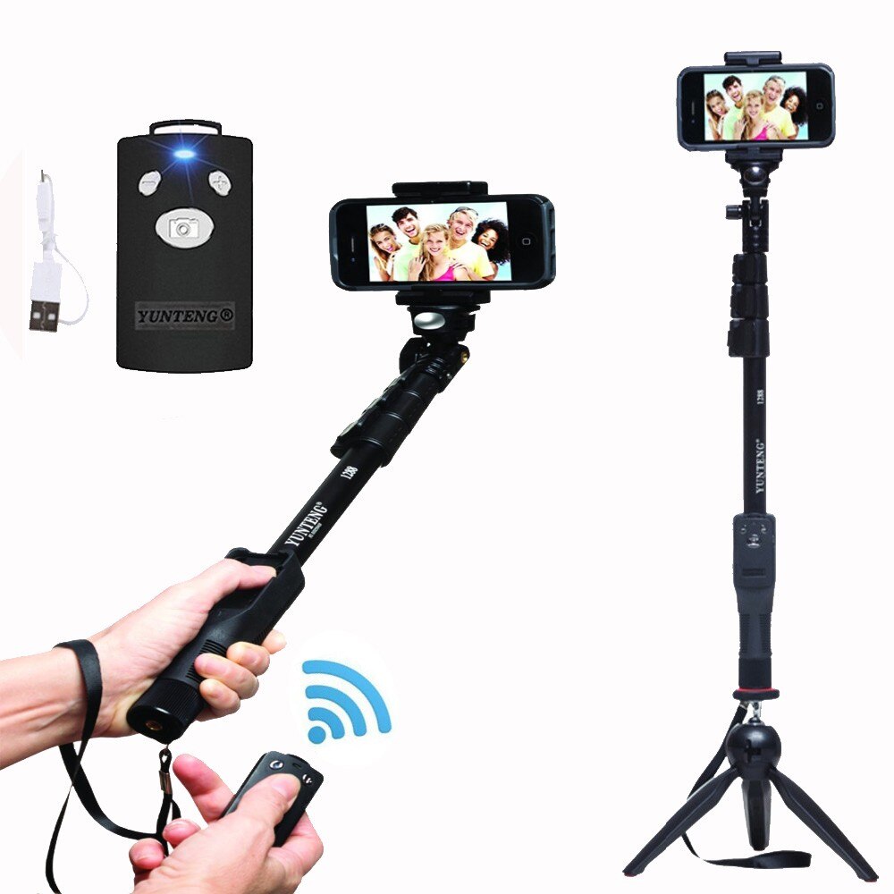 YUNTENG VCT-1688 Monopod Selfie With Tripod ไม้เซลฟี่ สำหรับสมาร์ทโฟน ...