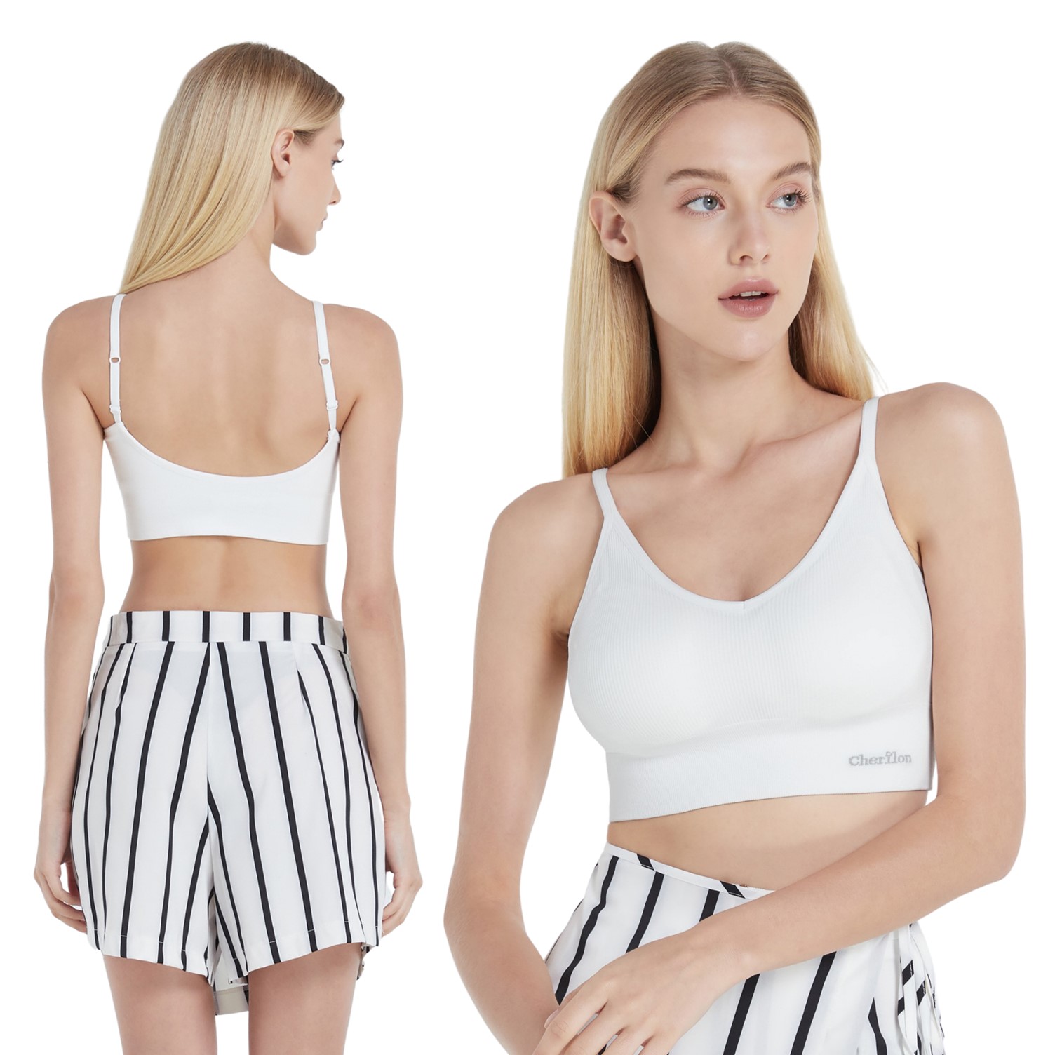 Cherilon Candy Bra เชอรีล่อน เสื้อชั้นใน เสื้อในดันทรง บราไร้โครง เสื้อครอป สายเดี่ยว นุ่ม ใส่ ...