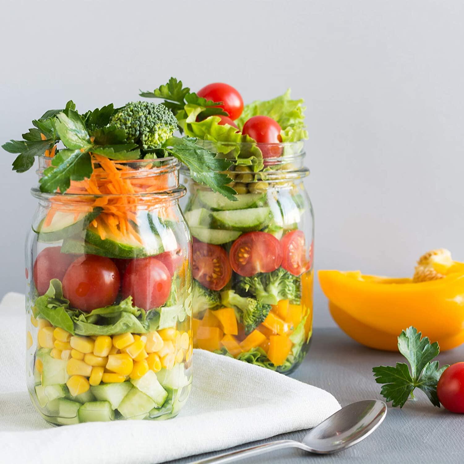 ขวดโหลแก้ว พร้อมฝาขนาด 480ml(6ใบชุด) การเก็บรักษาอาหาร โหลแก้ว กระปุกใส่แยม โหลใส่น้ำผึ้ง - XEX ...