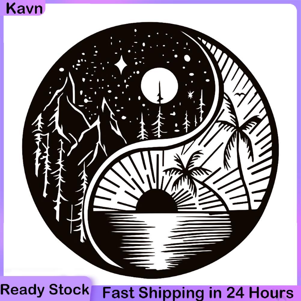 Iron Art Tai Chi Moon Decor Metal Wall Art Decor Moon Wall Decor ...