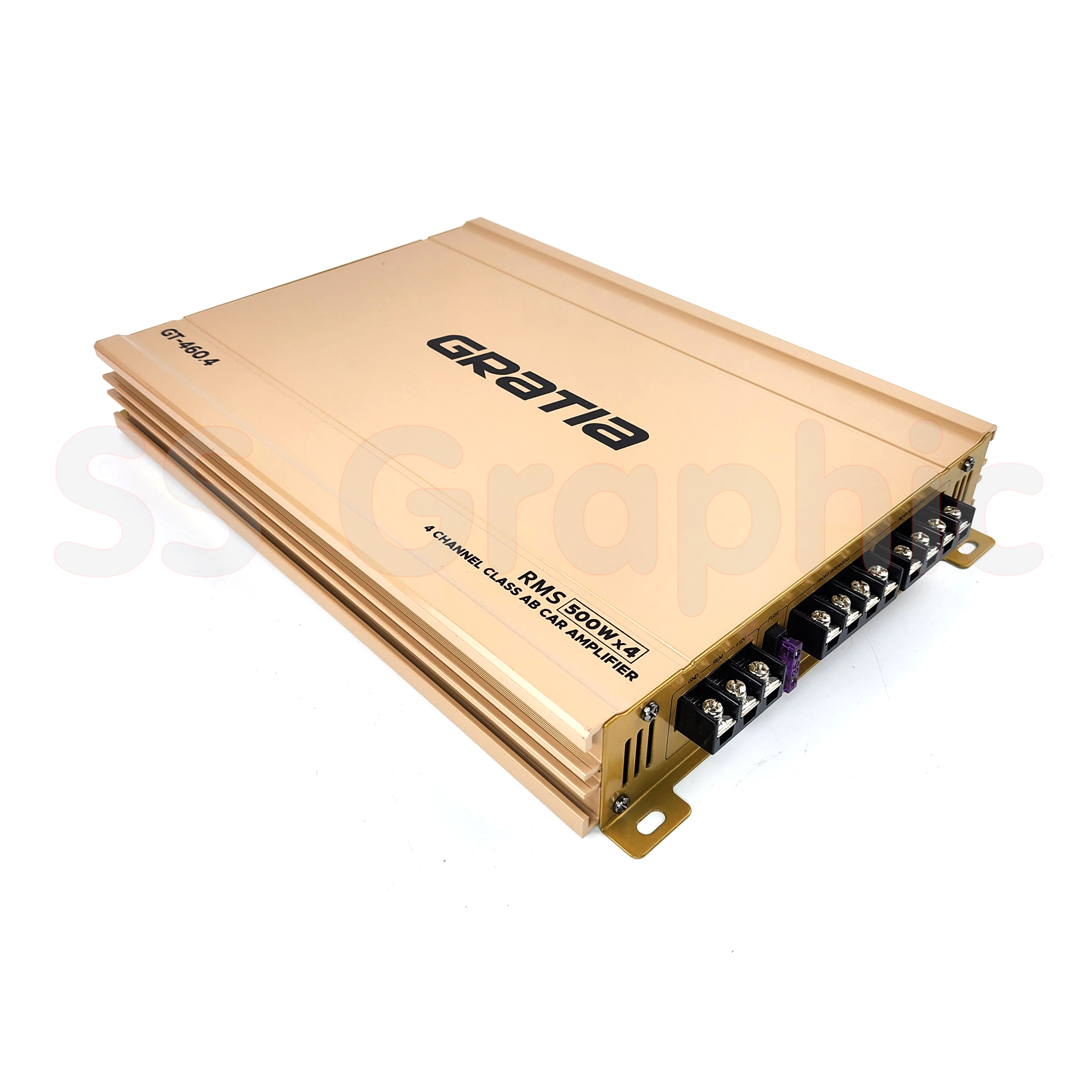เพาเวอร์แอมป์ 4 ch GRATIA รุ่น GT-460.4 พาวเวอร์รถยนต์ ab 4ch เพาเวอร์แอมป์เสียงกลาง สามารถเป็น ...
