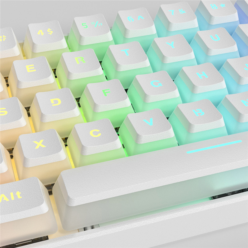 Gamakay MK61 Type-C NKRO ร้อน Swapple แป้นพิมพ์แบบมีสายแบ็คไลท์ RGB PBT ...