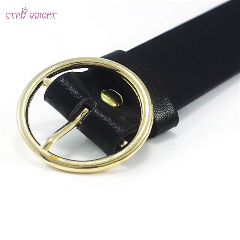 ★MX Women Leather Belts Round Metal Pin Buckle Waist Belt - Dmog23drcew ...