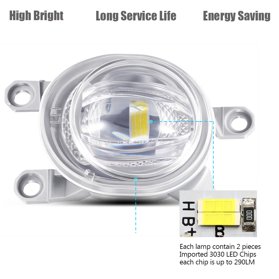 2 X LED Fog Light Assembly For Toyota Hilux Revo SR5 2020 2021 2022 Car ...