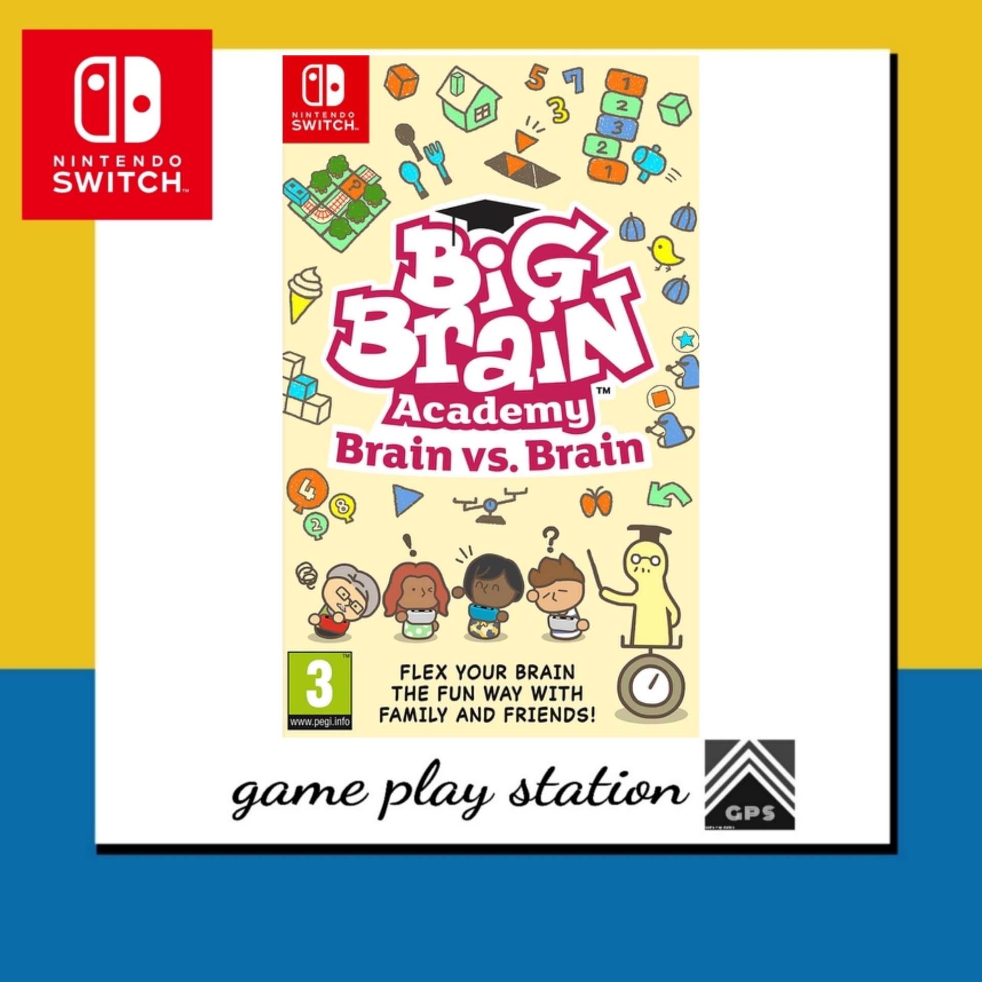nintendo switch big brain academy brain vs. brain ( english zone 2 ...