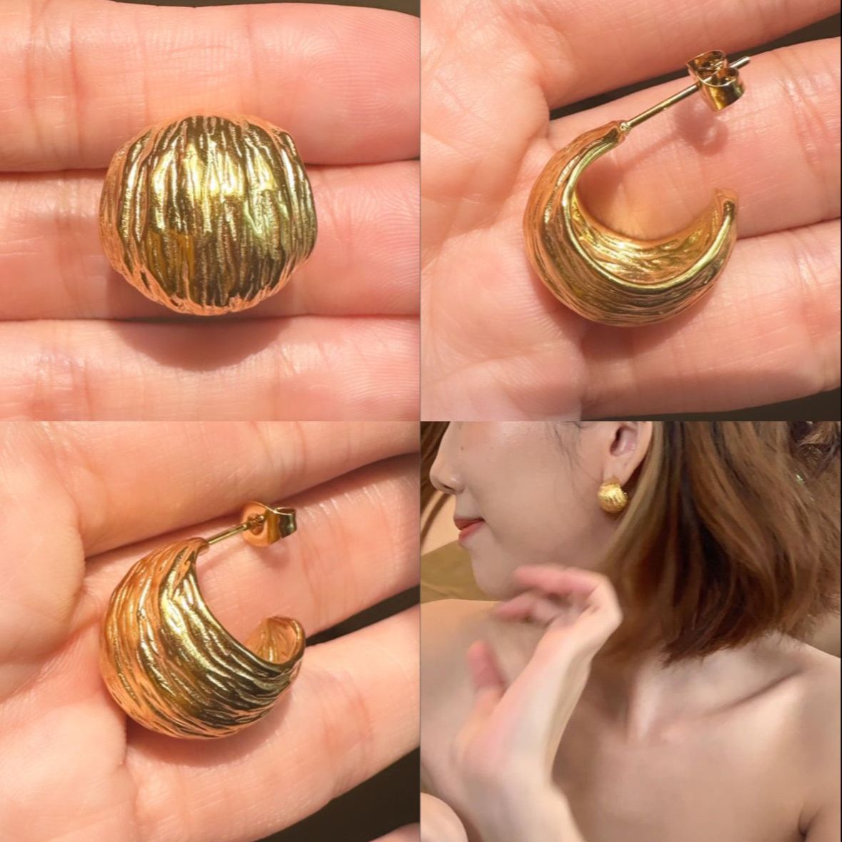 gemin. gmncoconut earrings (light weight น้ำหนักกำลังดี เบา ไม่หนัก ...