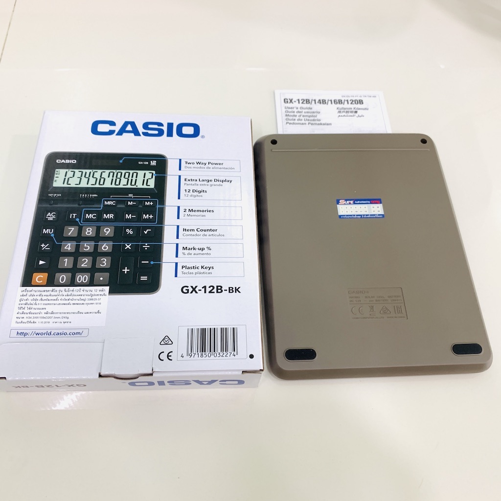 Casio เครื่องคิดเลข GX-12B ของแท้ 100% ประกันศูนย์เซ็นทรัลCMG2 ปี จากร้าน M&F888B - M&F888 B ...