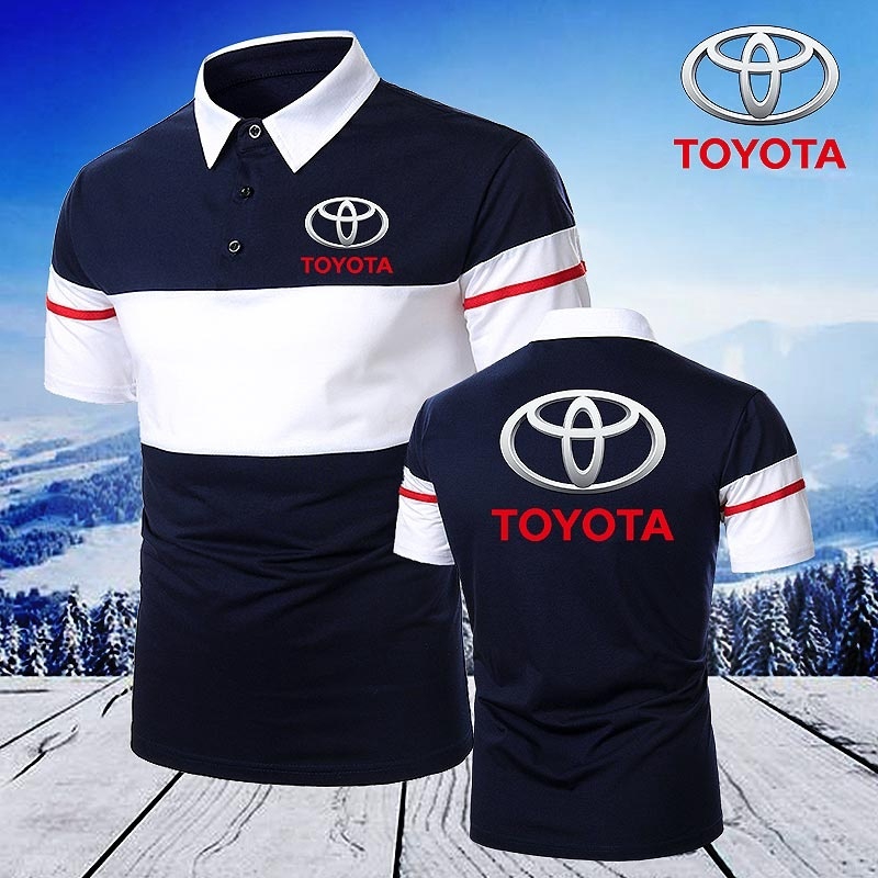 New Summer Fashion Men's Toyota Motor Short Sleeve Stand Collar Shirt ...