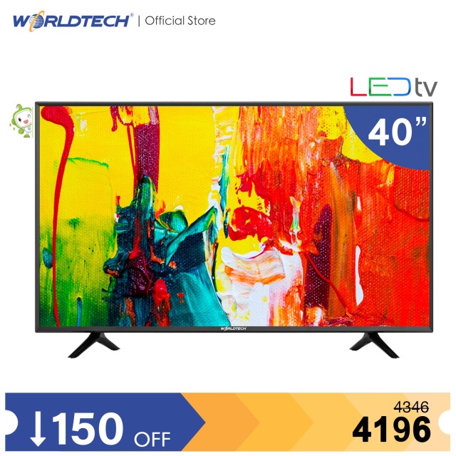 Worldtech 40 นิ้ว Digital LED TV ดิจิตอล ทีวี HD Ready ฟรี สาย HDMI ...