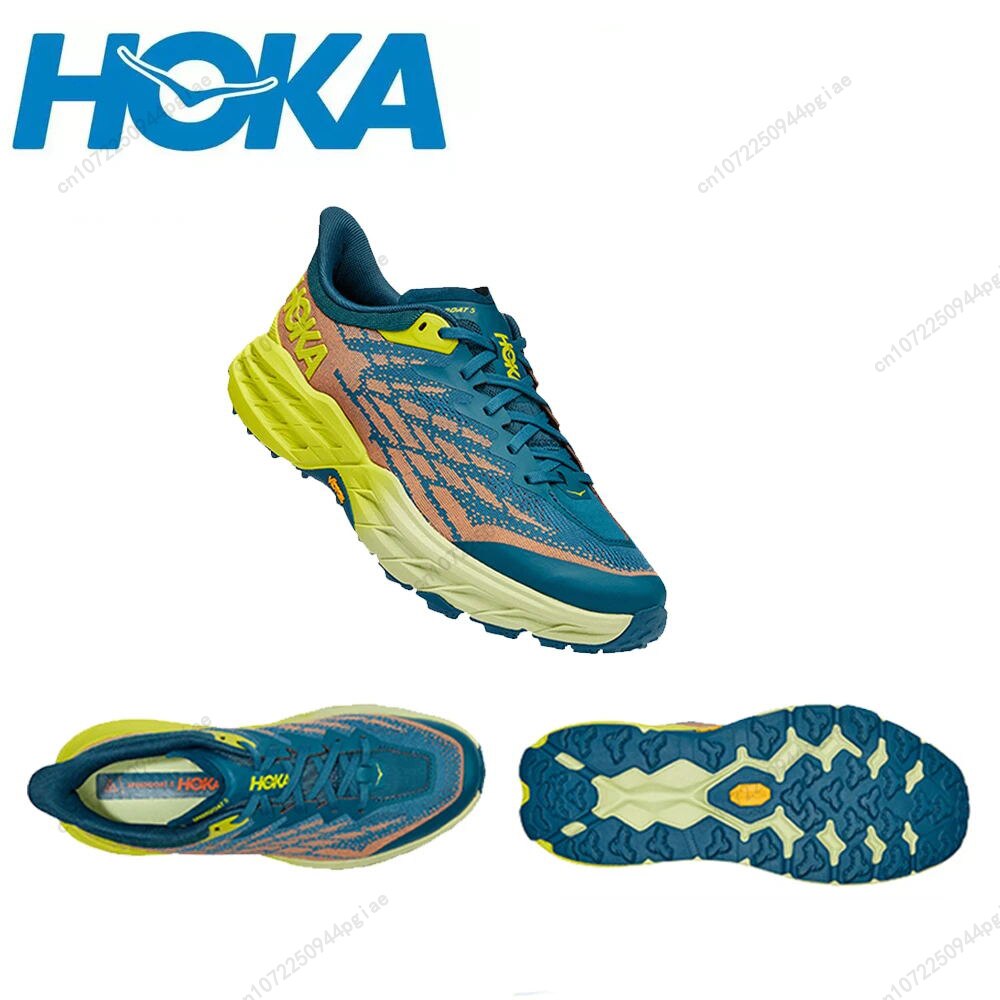 Original HOKA Mens Speedgoat 5 รองเท้าวิ่ง เทรล หน้าเท้ากว้าง พื้น ...