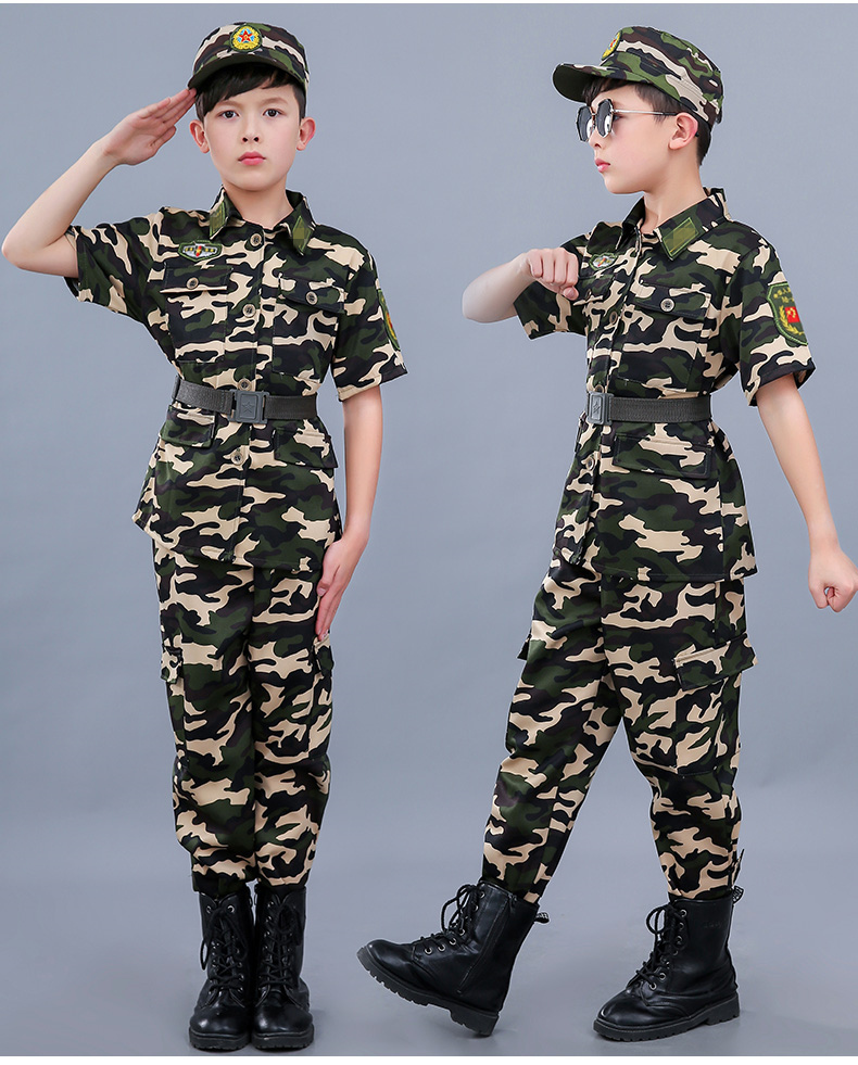 Children Camouflage Military Uniforms For Kids Tactical Combat Training ...