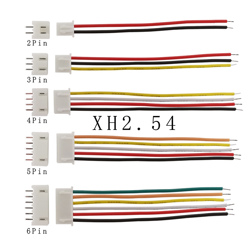 5/10sets Jst Xh2.54 Xh 2.54 Mm 2/3/4/5/6/7/8/9/10 Pin Male Female Plug Socket Wire Cable ...