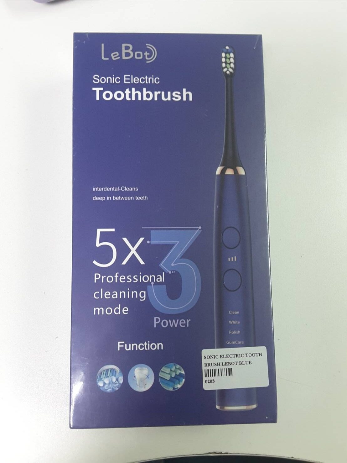 เเปรงสีฟันไฟฟ้า SONIC ELECTRIC TOOTHBRUSH LEBOT WHITEPINKBLACKBLUE เเถม ...