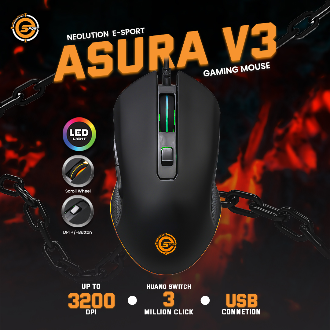 Neolution E-Sport Gaming Mouse Asura V.3 เมาส์เกมมิ่งแบบมีสาย | Lazada.co.th