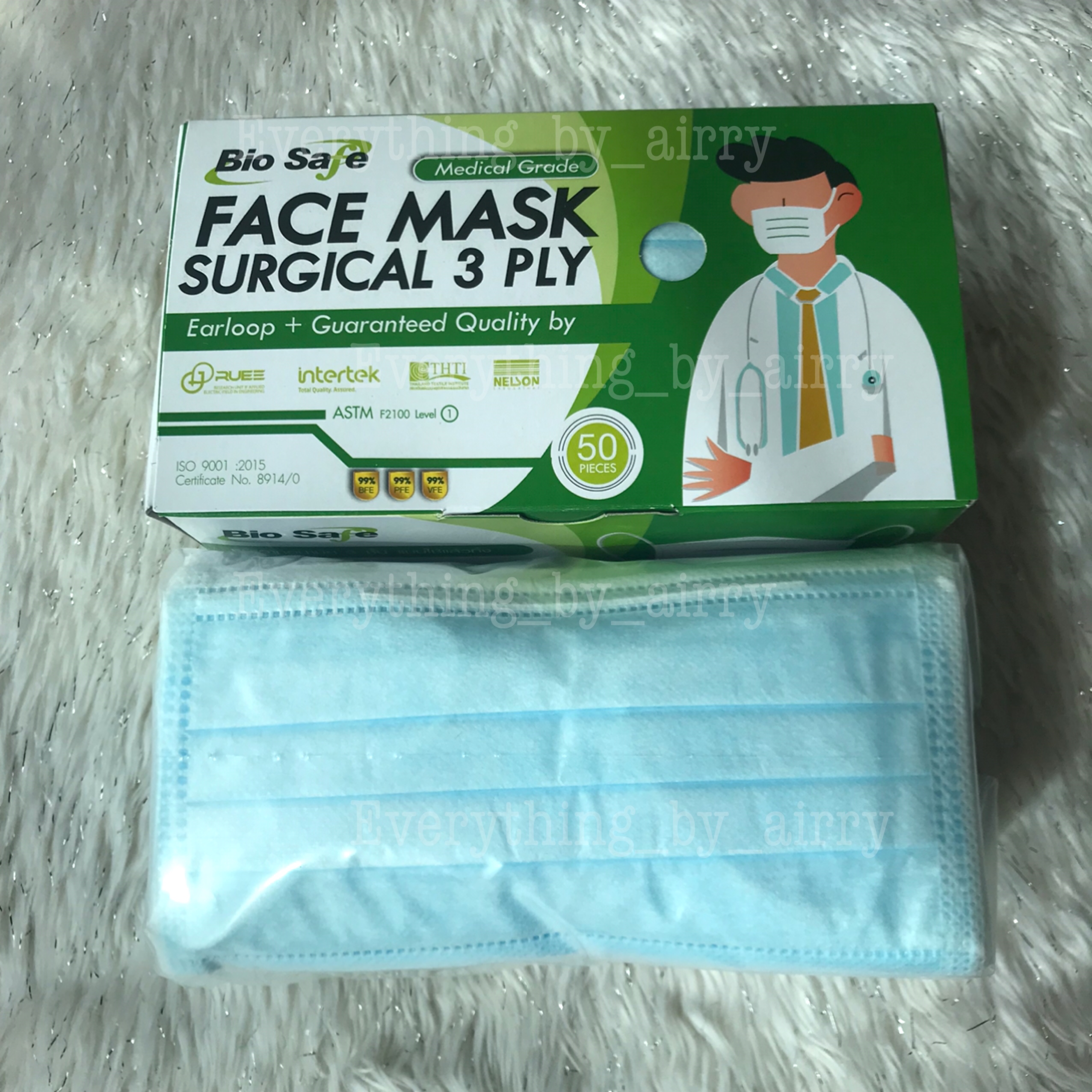 Bio Safe ASTM F2100 Level1 กล่องละ 50 ชิ้น | Lazada.co.th