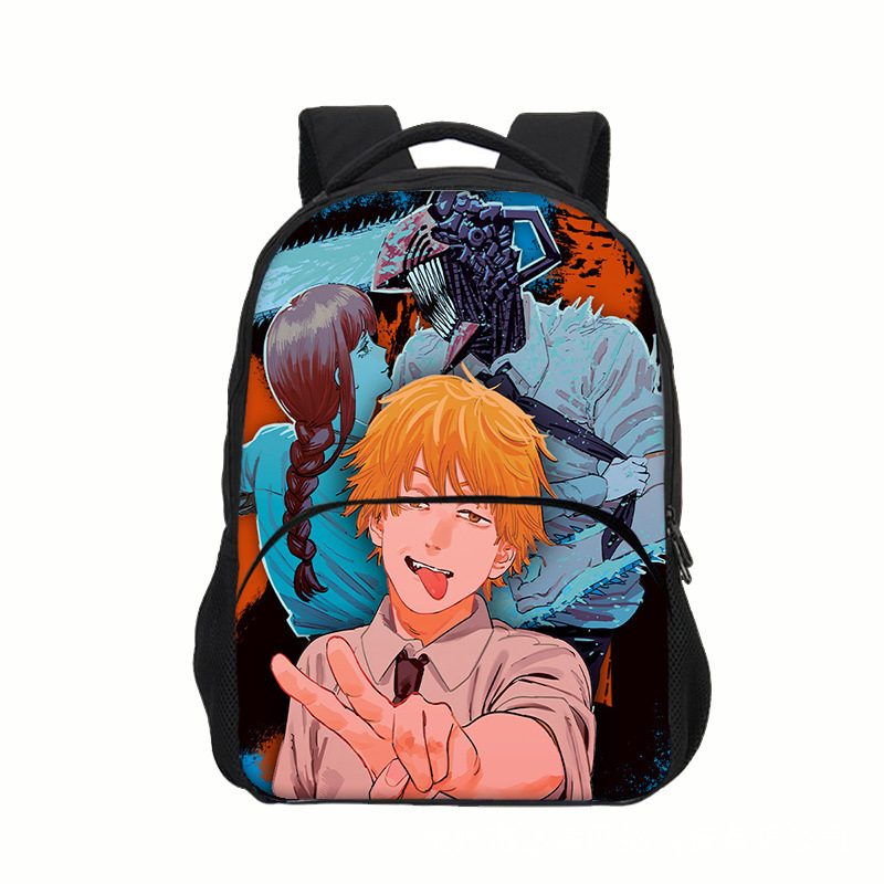 TEEN Anime BACKPACK denji Chainsaw Man School BAG pochita Student Front ...