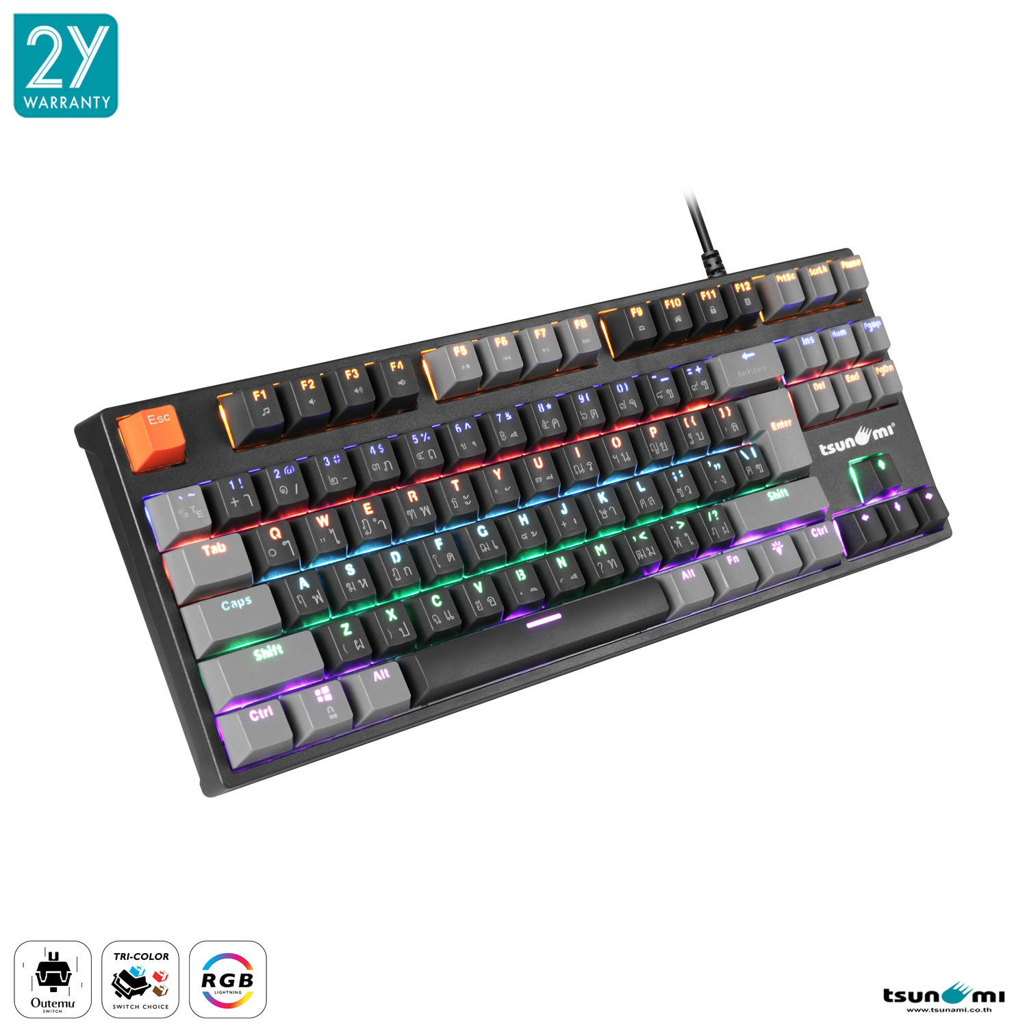 Tsunami Outemu MK-04 Youth Palette 87Keys TKL Mechanical Gaming ...