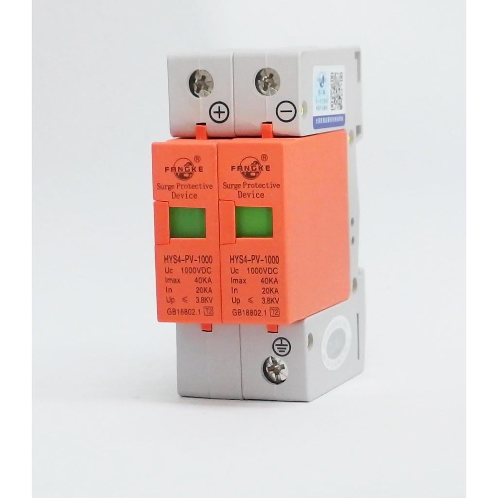 SPD 20KA 1000V ตัวป้องกันแรงดันไฟฟ้าป้องกันไฟกระชากสำหรับโซล่าเซลล์ ...