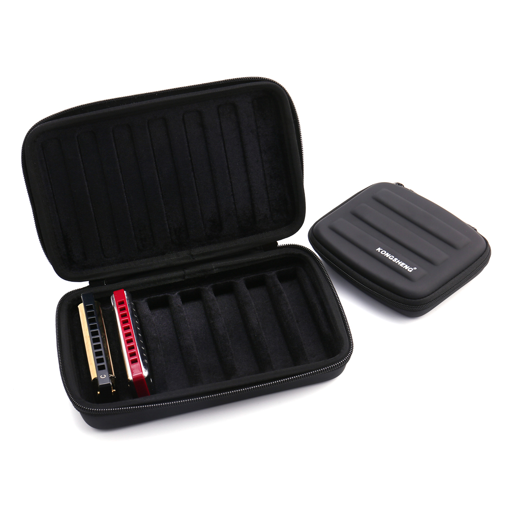 Tooyful Portable EVA 10 Holes Harmonica Storage Case Bag Mouth Organ ...