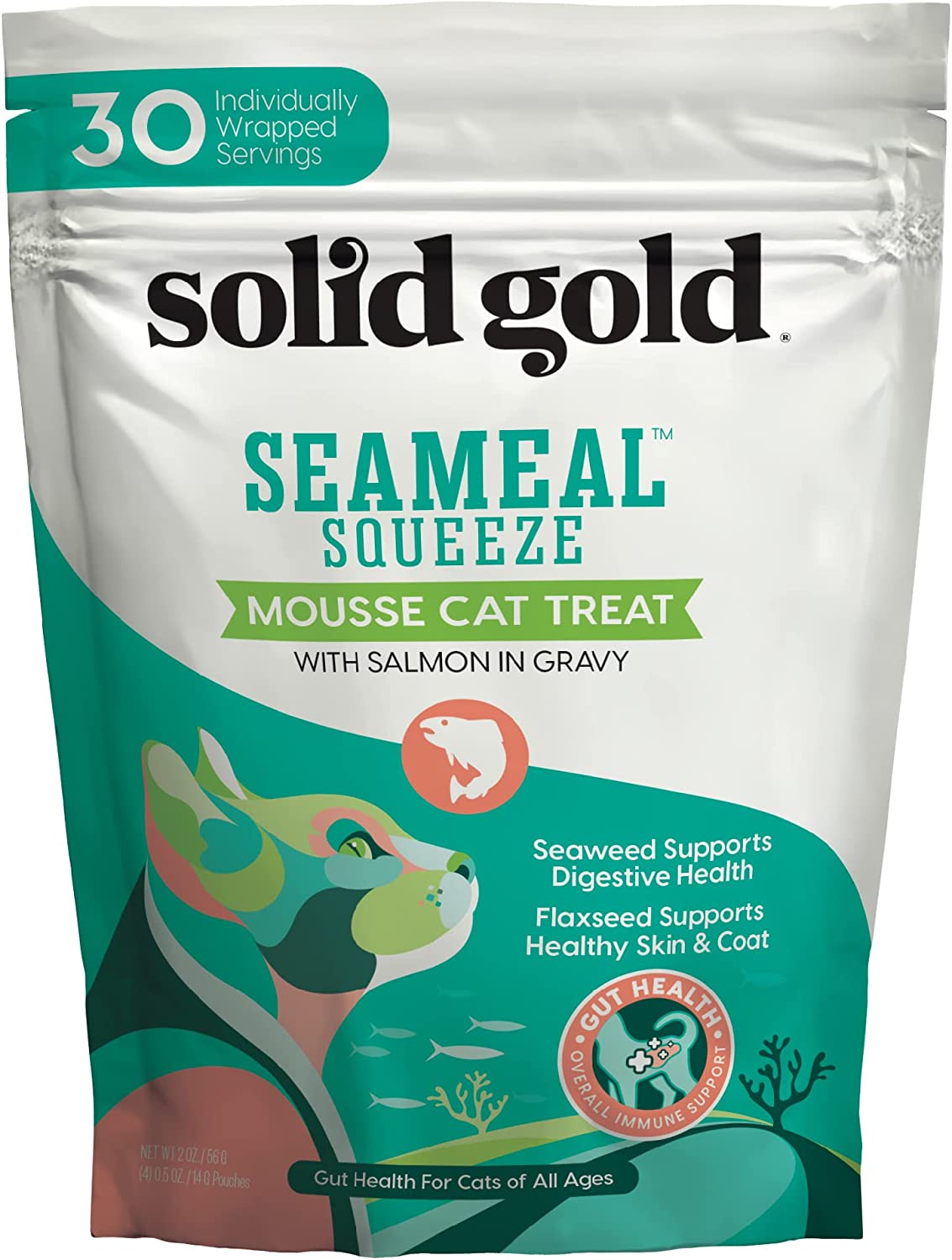 พร้อมส่ง 🐱Solid gold Seameal Squeeze Mousse Cat Treat ขนมแมวเลีย+วิตามิน x Petsister | Lazada.co.th