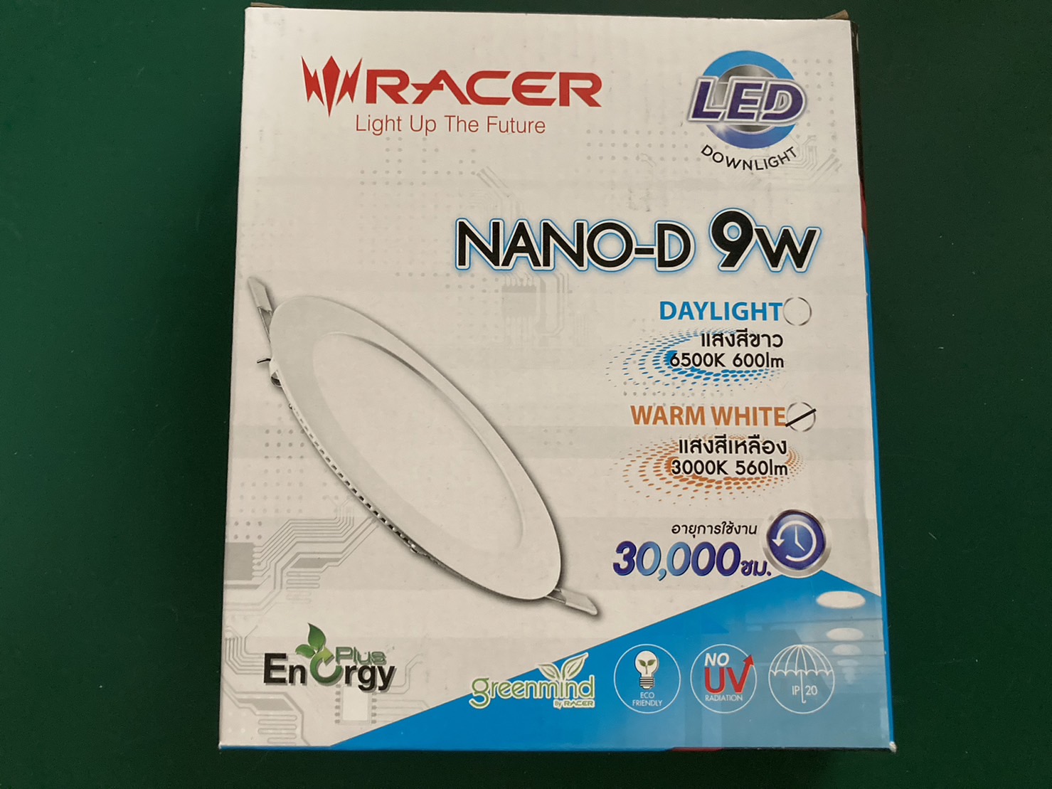 โคมไฟดาวน์ไลท์RACER LED DOWNLIGHT NANO-D 9วัตต์ (แสงขาว,แสงเหลือง ...