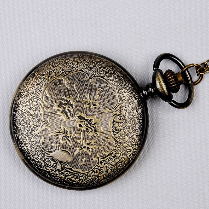 Classical Large Gold Face Roman Pocket Watch Stylish Roman Scale Pocket ...