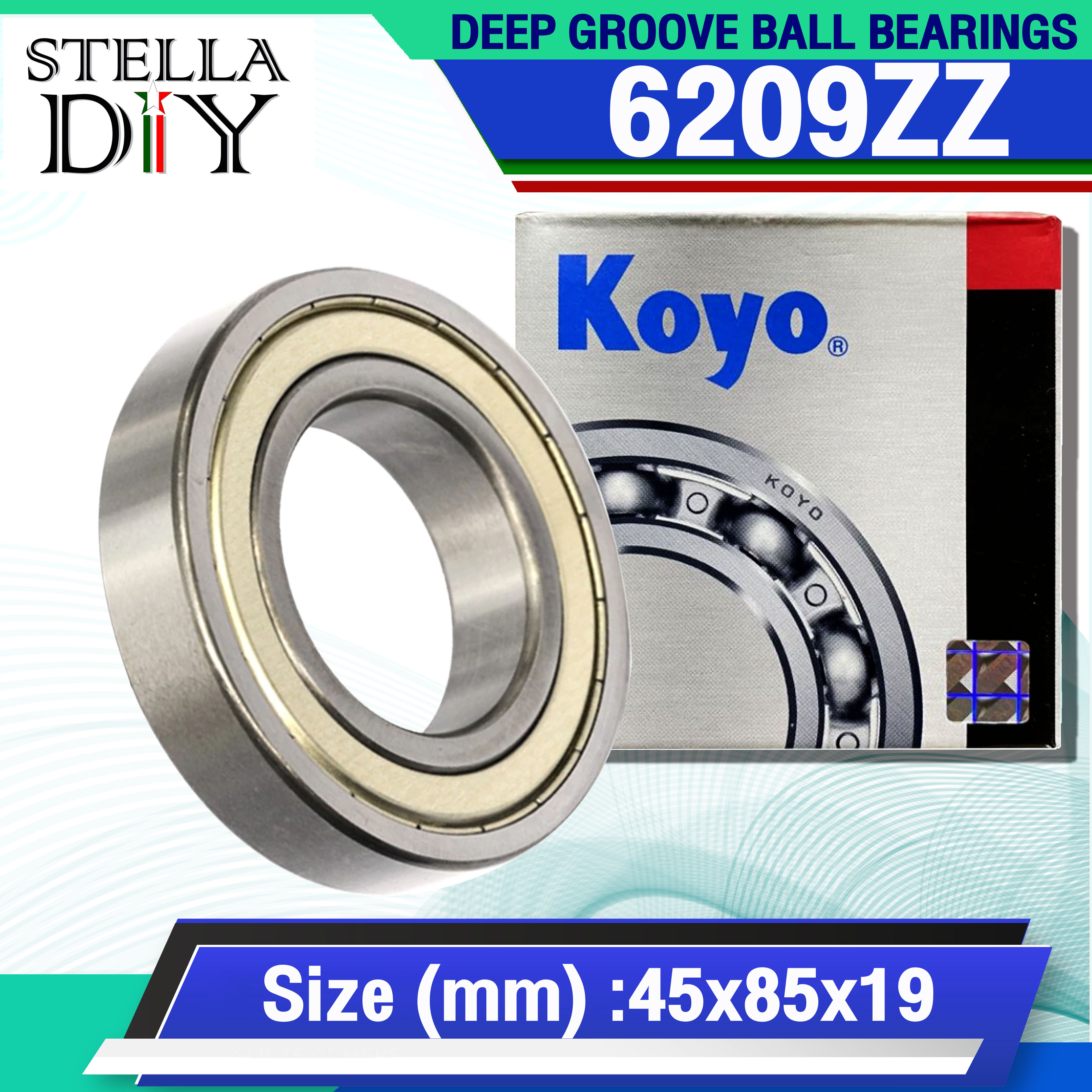 6207 6208 6209 6210 6211 6212 Z ZZ ฝาเหล็ก 2 ด้าน ตลับลูกปืน KOYO ...