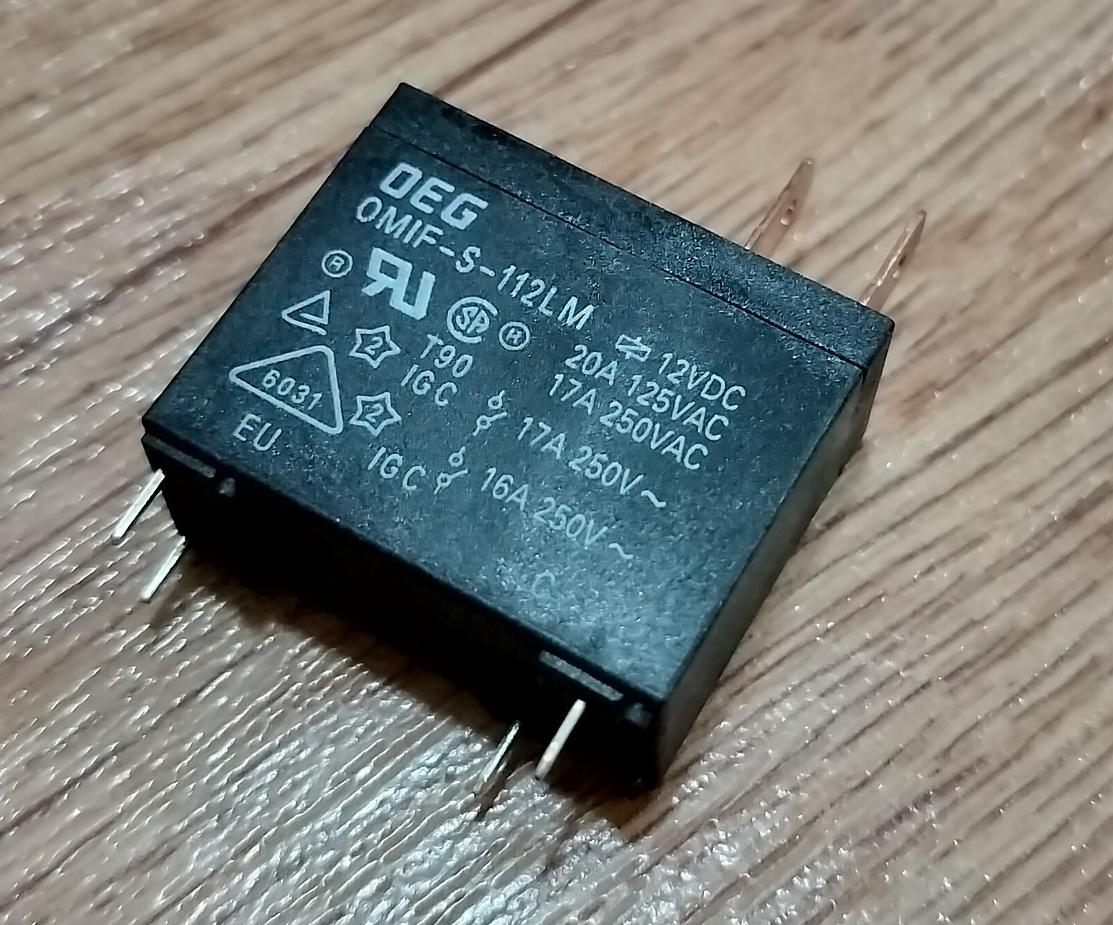 Relay OMIF-S-112LM รีเลย์ 12V 16A/250V แผงวงจรไฟฟ้า Tyco เครื่องทำน้ำ ...