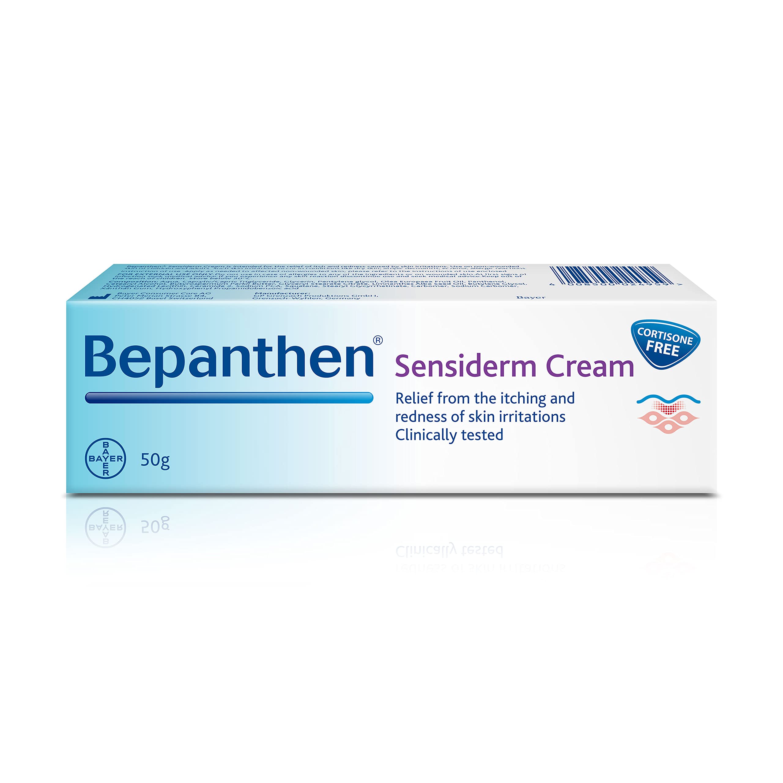 Bepanthen Sensiderm Cream บีแพนเธน เซนซิเดิร์ม ครีม ขนาด 50 g. จำนวน 1 ...