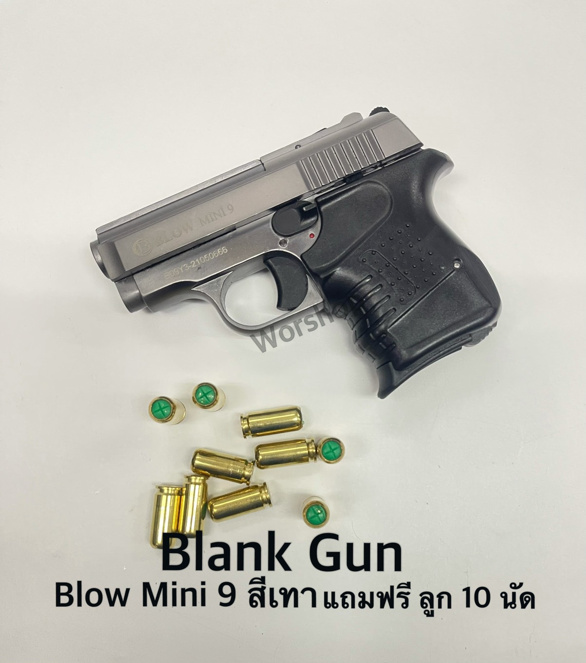 BlankGun ปืนแบลงค์กัน รุ่น Blow Mini9 สีเทา 9mm P.A.K. เหมาะสำหรับการ ...