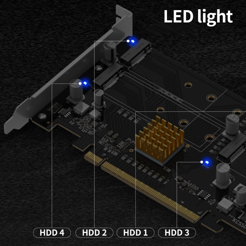 4 in 1 Cards Adapter M.2 Raid Controller/SSD/Card Pci-E/Pcie M.2 SSD ...