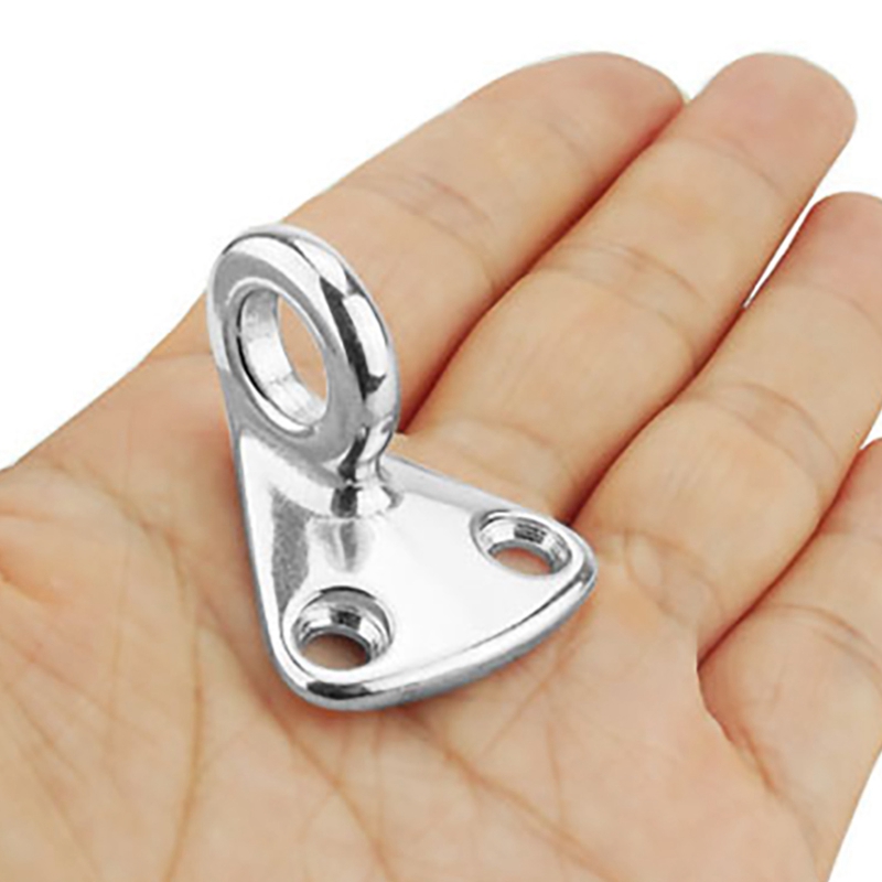 2PCS Stainless Steel 316 Pad Eye Fender Fending Hook Rope Boat Sail Tug ...