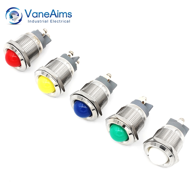 VaneAims 19mm Metal Power Signal Light IP67 Waterproof Pilot Lamp ...