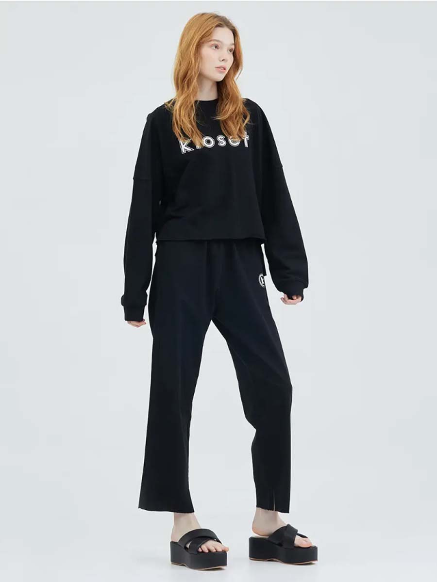 KLOSET Kiss Sweatshirt Set (KK22-SET003) ชุดเซ็ท โลโก้ KLOSET เสื้อแขน ...