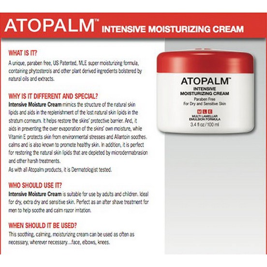 Atopalm Intensive Moisturizing Cream 100 ml. - Banya Pharma - ThaiPick