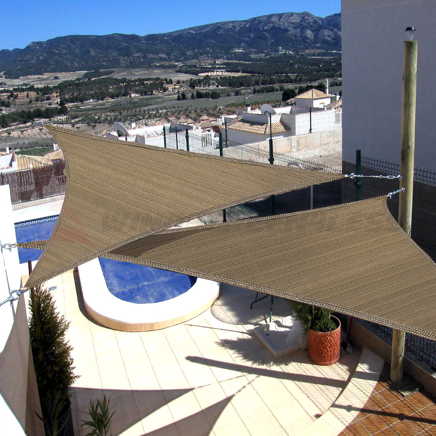 2x3m Rectangle Waterproof Sun Shade Sail Awning Canopy Back Yard ...