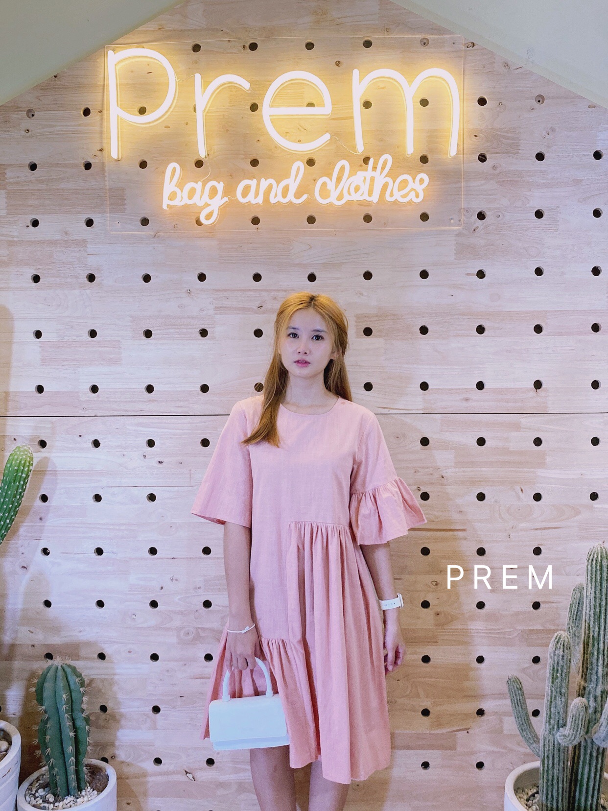 PREM Bag & clothes ????เดรสผ้าลินินผสมฝ้าย ระบายแขนข้างเดียว - Prem Bag ...