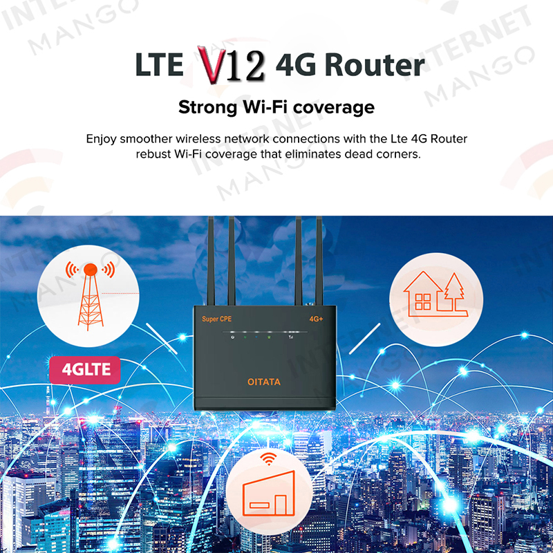 4G/5G V12 unlimited wifi router supports full band lock frequency band ...