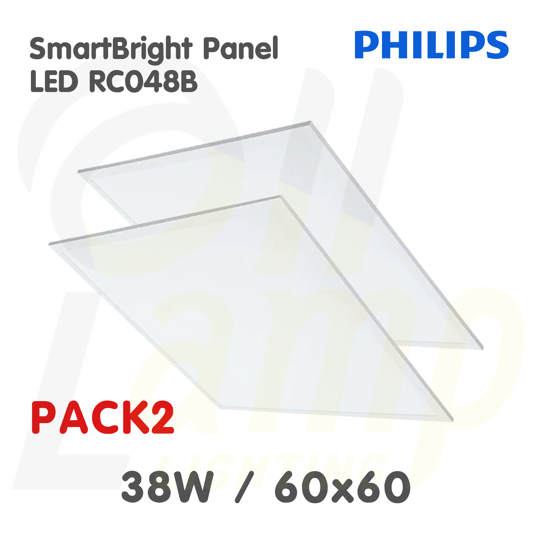 (รุ่นใหม่แพ็คคู่) Philips รุ่น RC048B LED Panel 38w 60x60 / 42w 30x120 ...