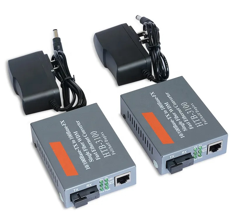 NetLINK Gigabit Media Converter HTB-GS-03 (AB) Fiber Optic 20KM Single ...