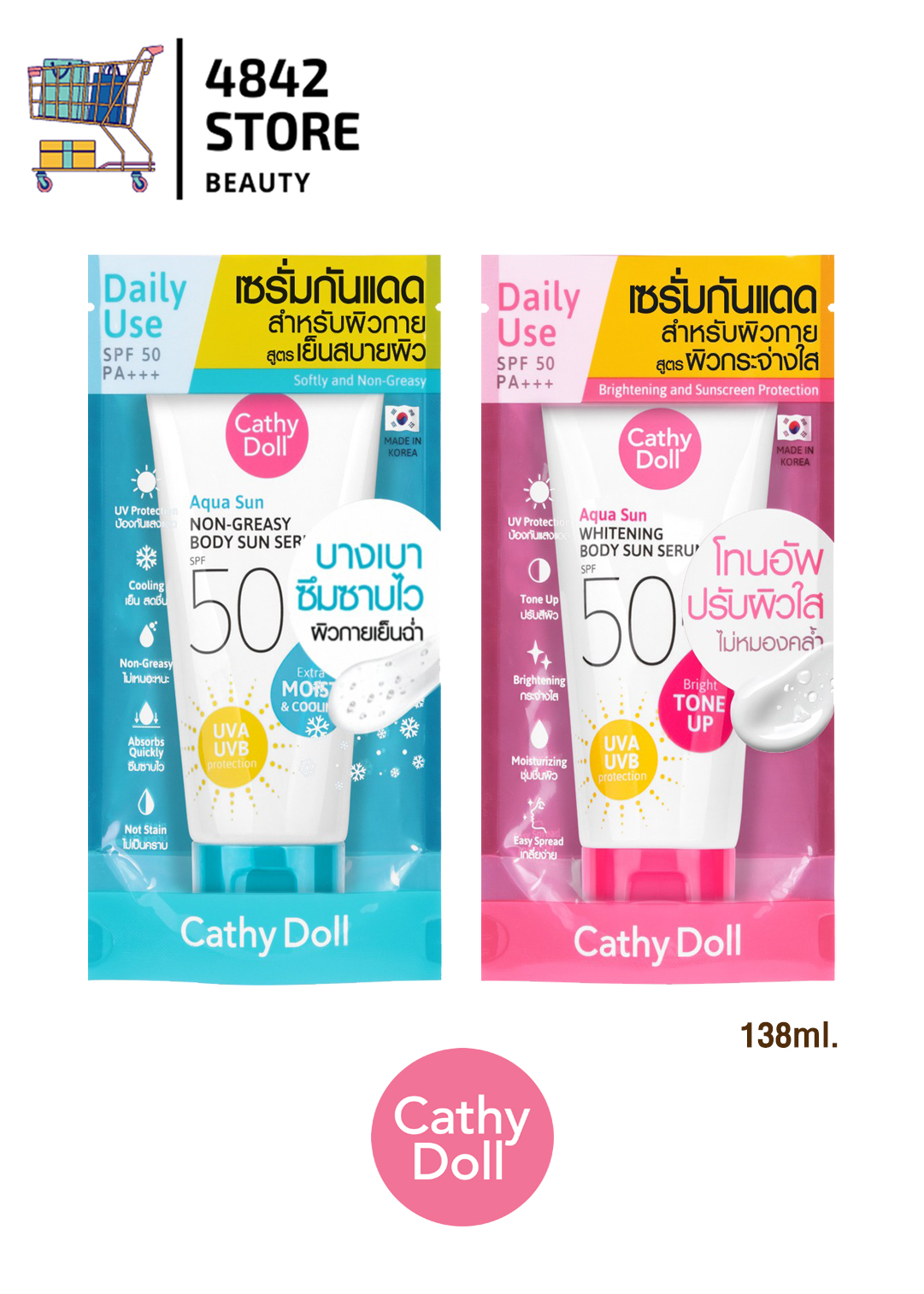 CATHYDOLL - Peach Smoothie Vitamin B3 Body Scrub 320g Cathy Doll Whitening (320g.) สครับ ...