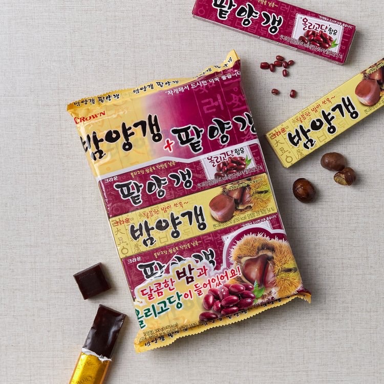 [Original] 밤양갱팥양갱 Crown Sweet Red Bean + Chestnut Jelly (เยลลี่ถั่วแดง ...