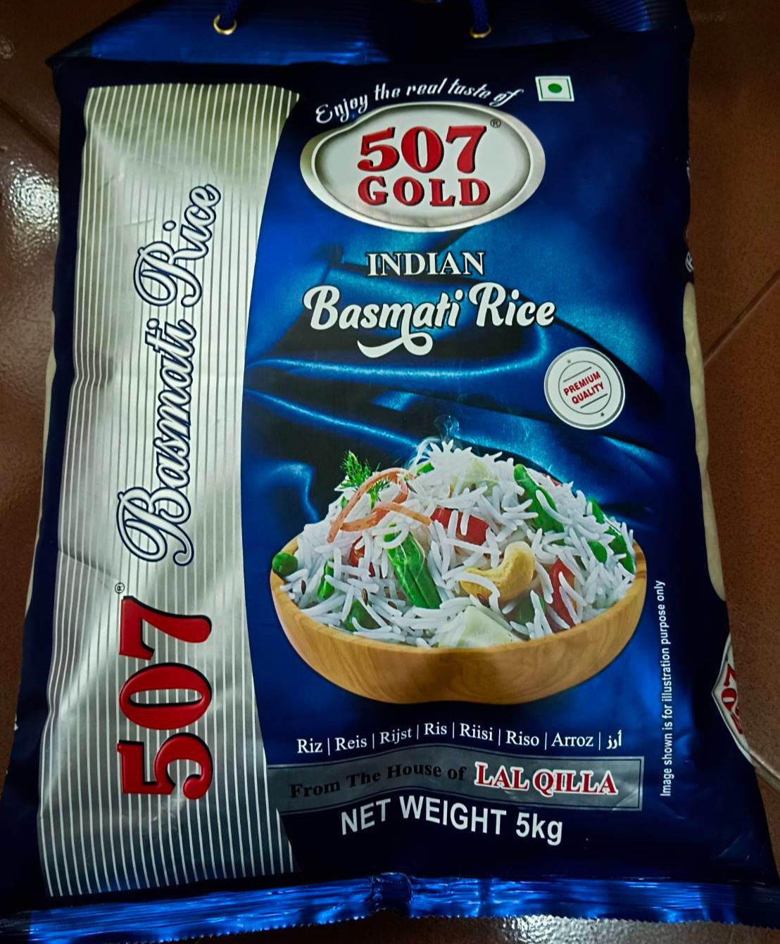 Lal QILLA 507 Gold Indian Basmati Rice Product of India ขนาด 5 กก. ข้าว ...